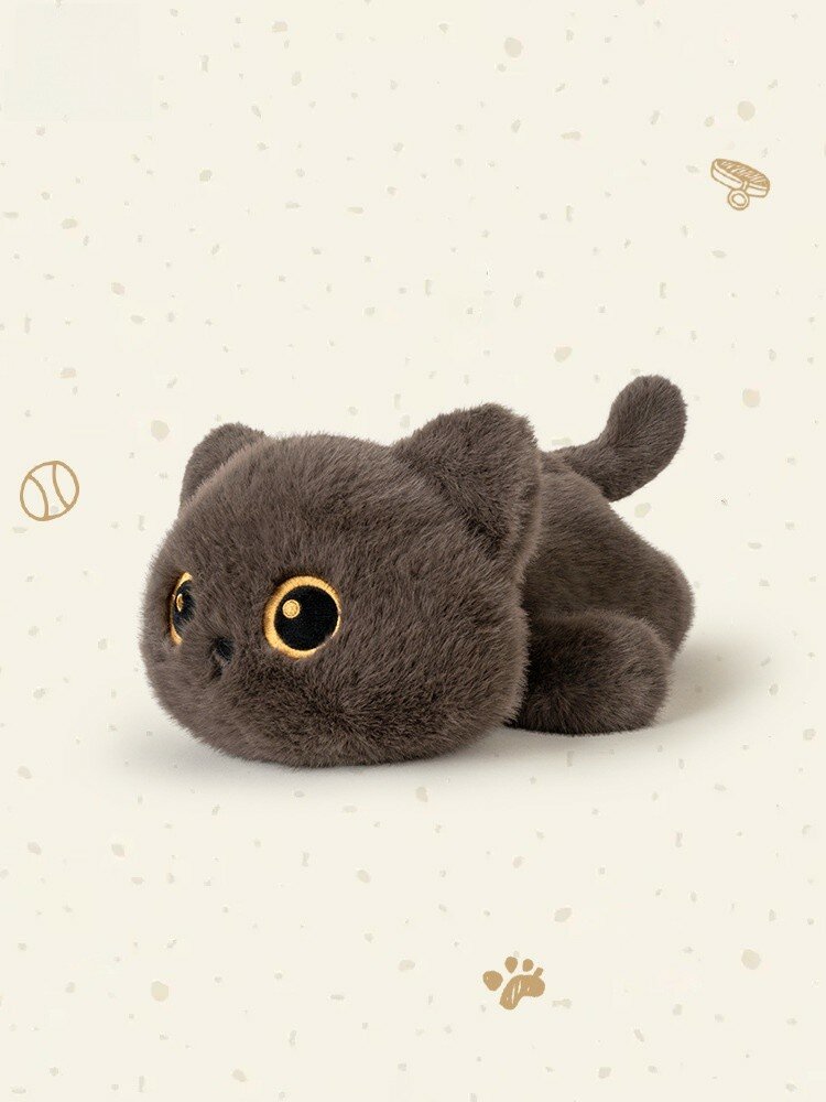 Cute cartoon black cat siamese cat cartoon plush toy pendant and pillow for birthdays and gifts