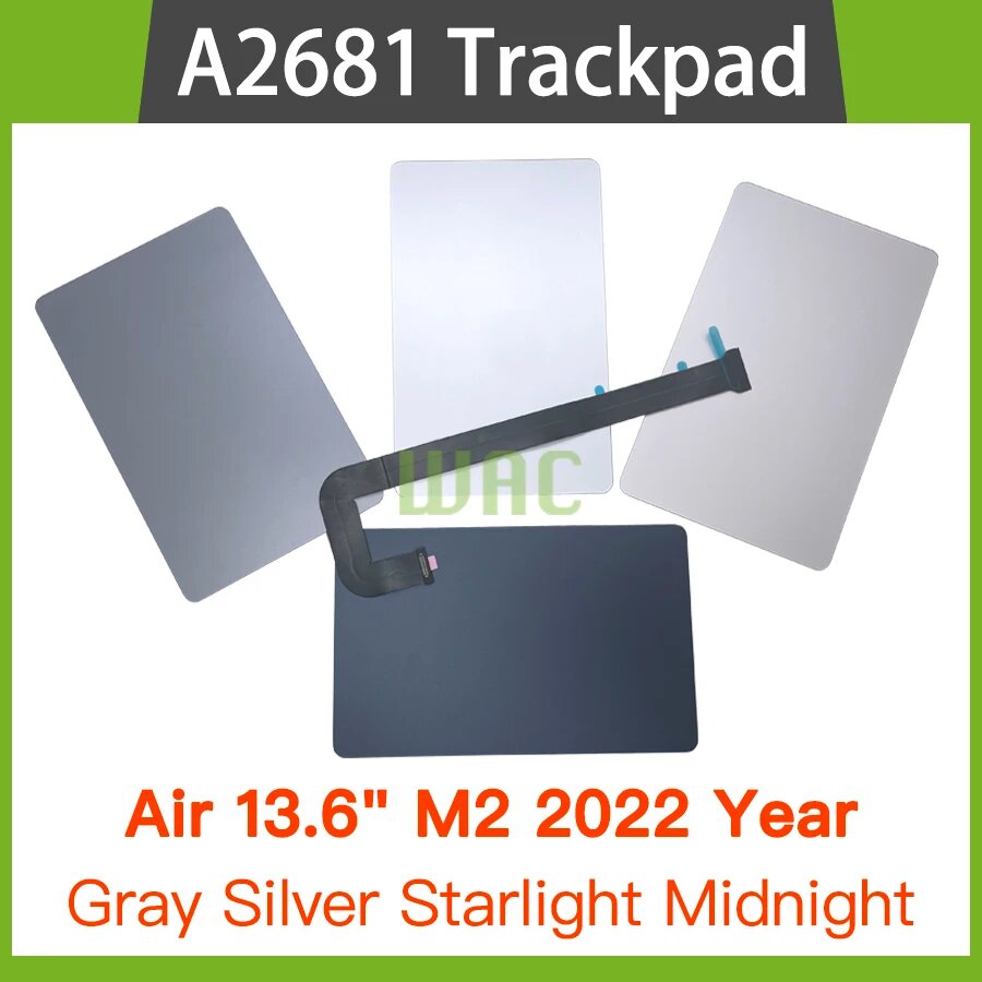 Трекпад WECOOACC для MacBook Air M2 13", космический серый/серебристый/звездный/полуночный A2681 Starli w Cable