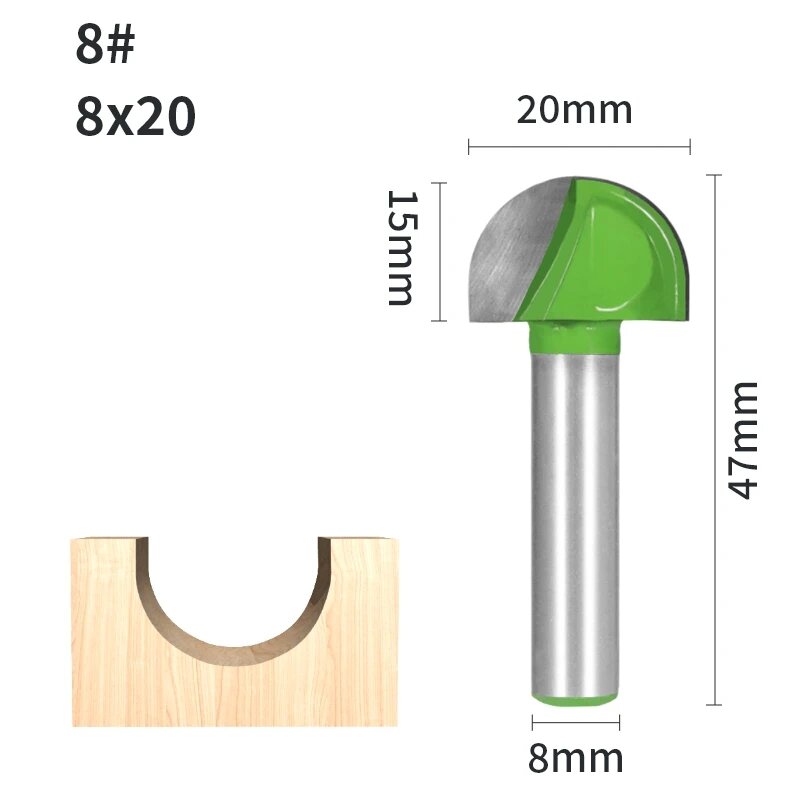 YUSUN 8 мм хвостовик Cove Box бит фреза деревообрабатывающий фрезерный станок для дерева торцевая фреза твердосплавная фреза концевая фреза 8x20