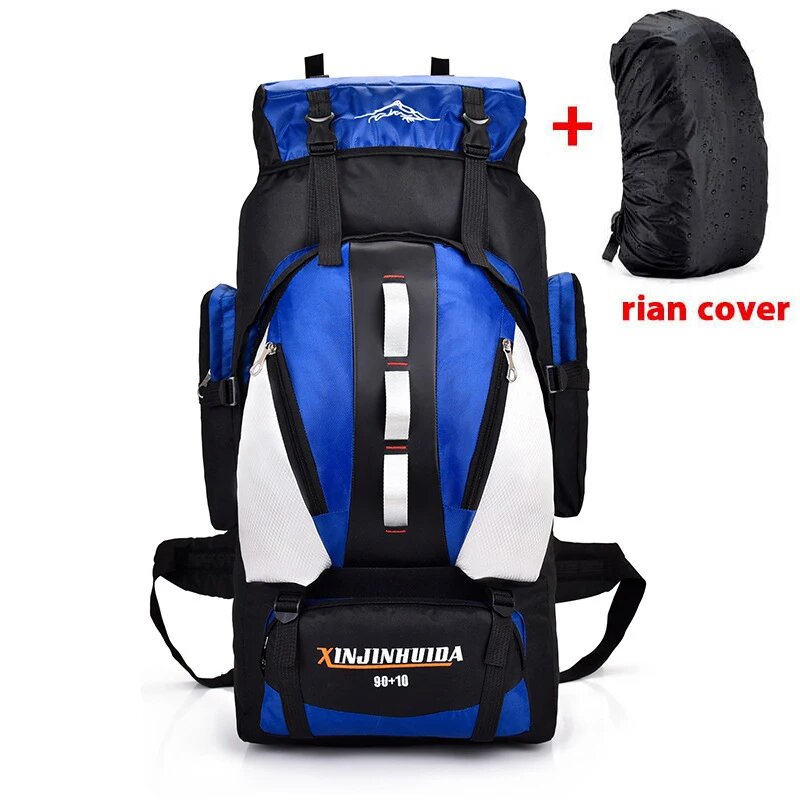 Большая сумка 100л, рюкзак для кемпинга, женский и мужской водонепроницаемый спортивный рюкзак на открытом воздухе, пеший туризм, треккинг, дорожный багаж, рюкзак для скалолазания, сумка
