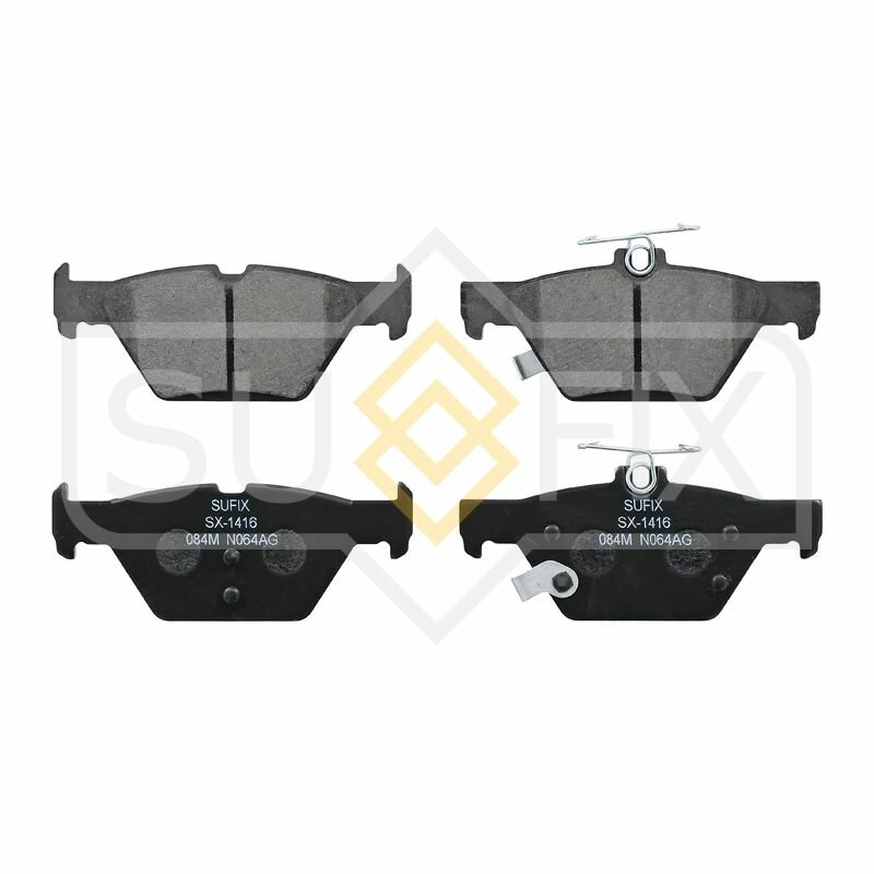SUFIX Колодки тормозные задние SUBARU Forester(SK) 2.0-2.5 18>/ Impreza(GT) 1.6-2.0 16>/ Legasy VI(BN) 2.5 15>/ Levorg 1.6-2.0 15>/ Outback(BS-BT) 2.0d-3.6/ WRX(GJ) 2.0 13>