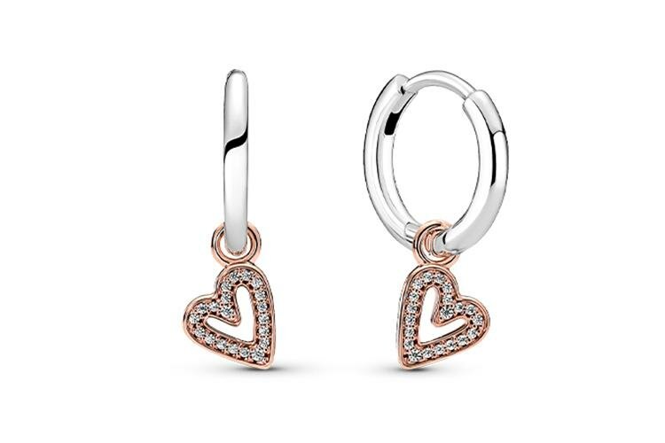 Серьги, розовый кварц