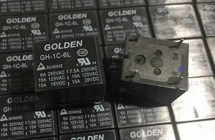 Реле GH-1C-6L GH-1C-9LS GH-1C-12L/12L1/12LF/12LF2 GH-1C-15HG GH-1C-24L/24HG GH-1C-48L (T73C) 5 контактов GH-1C-6L 6V-15A