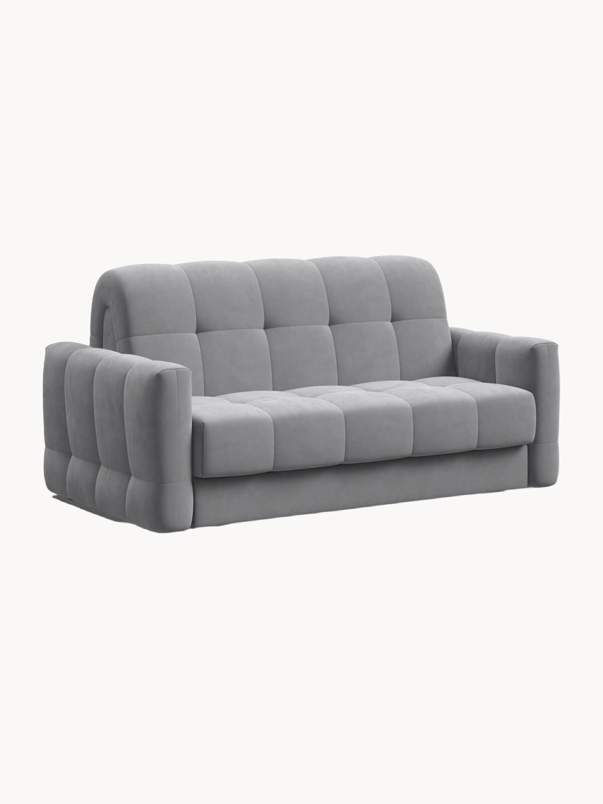 Диван-кровать с ящиком для хранения Boss Sleep 160, аккордеон, велюр Monolit сталь, 198x119x91 см