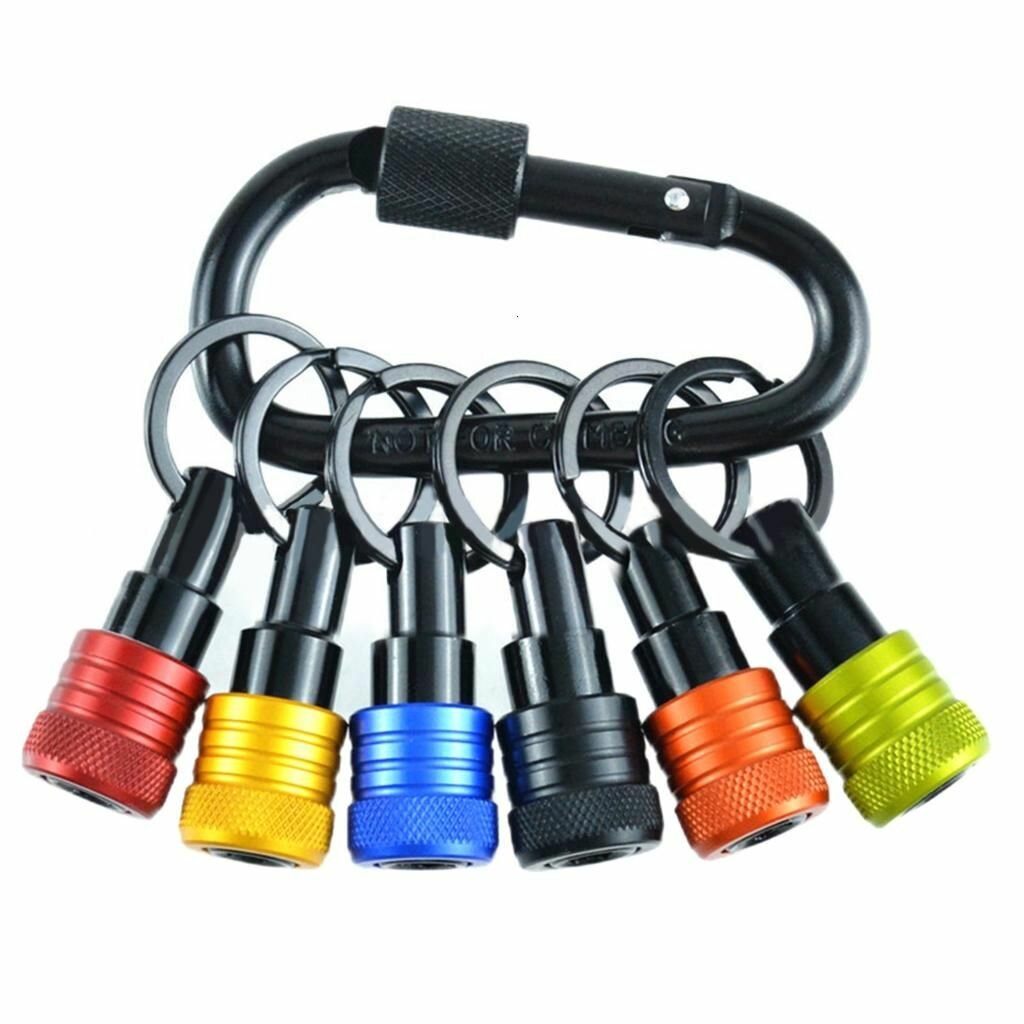 1 комплект из 6, 1/4-дюймового шестигранного хвостовика для хранения торцевых долот-цветной