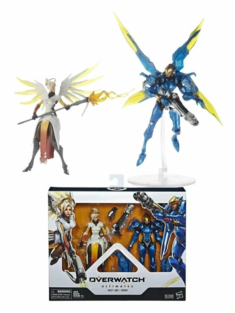 Фигурки игрушки Хасбро Overwatch Ultimates Series Action Figures MERCY. ANGE&PHARAH-16cm; Overwatch фигурки игрушки