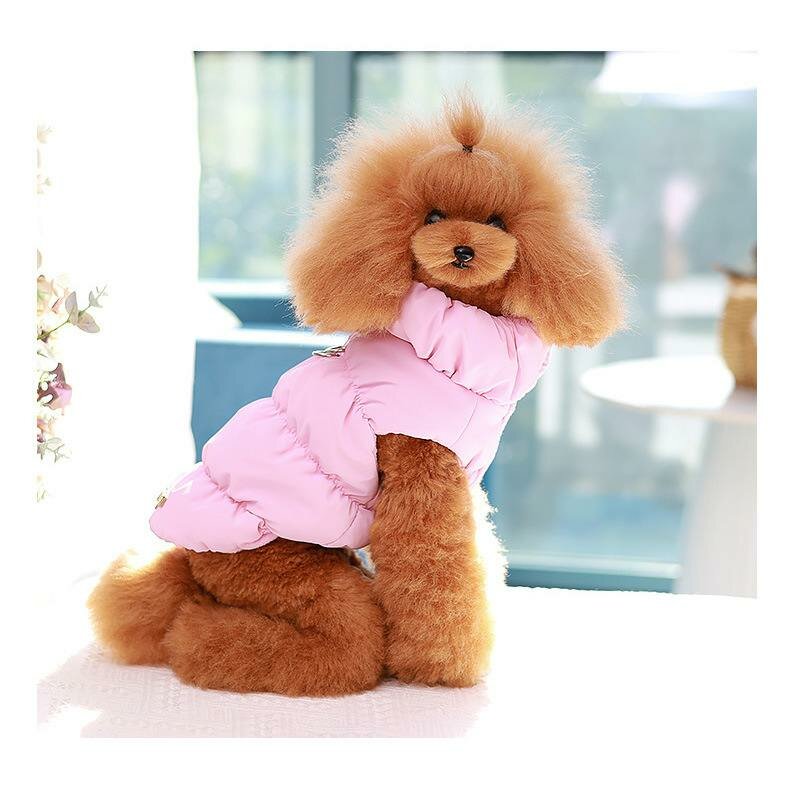 Комбинезон "J133", для кошек и собак, водонепроницаемый, ветрозащитный, зимний, розовый