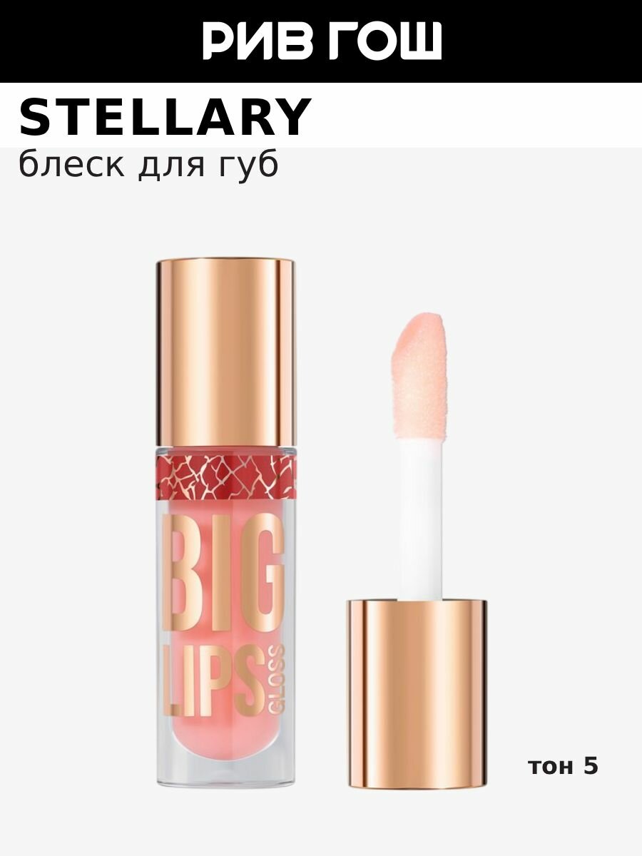 STELLARY Блеск для губ Gloss Big Lips, 4 мл, оттенок 05 Нейтрально-розовый