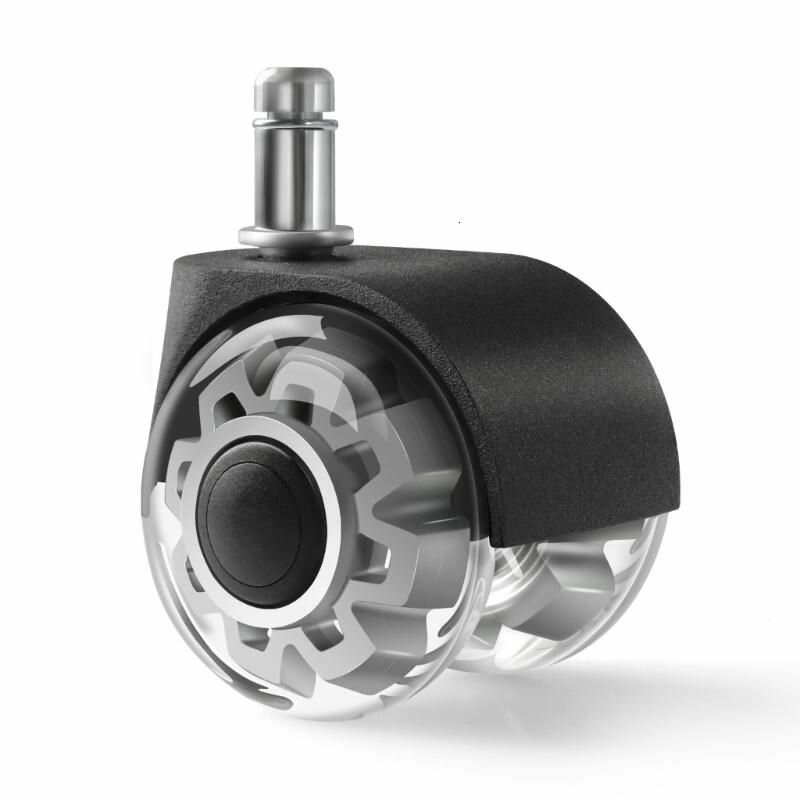 Портативные прочные 2-дюймовые прозрачные PU двойные колеса для мебели поддерживают до 40 кг каждое оборудование, Серый А