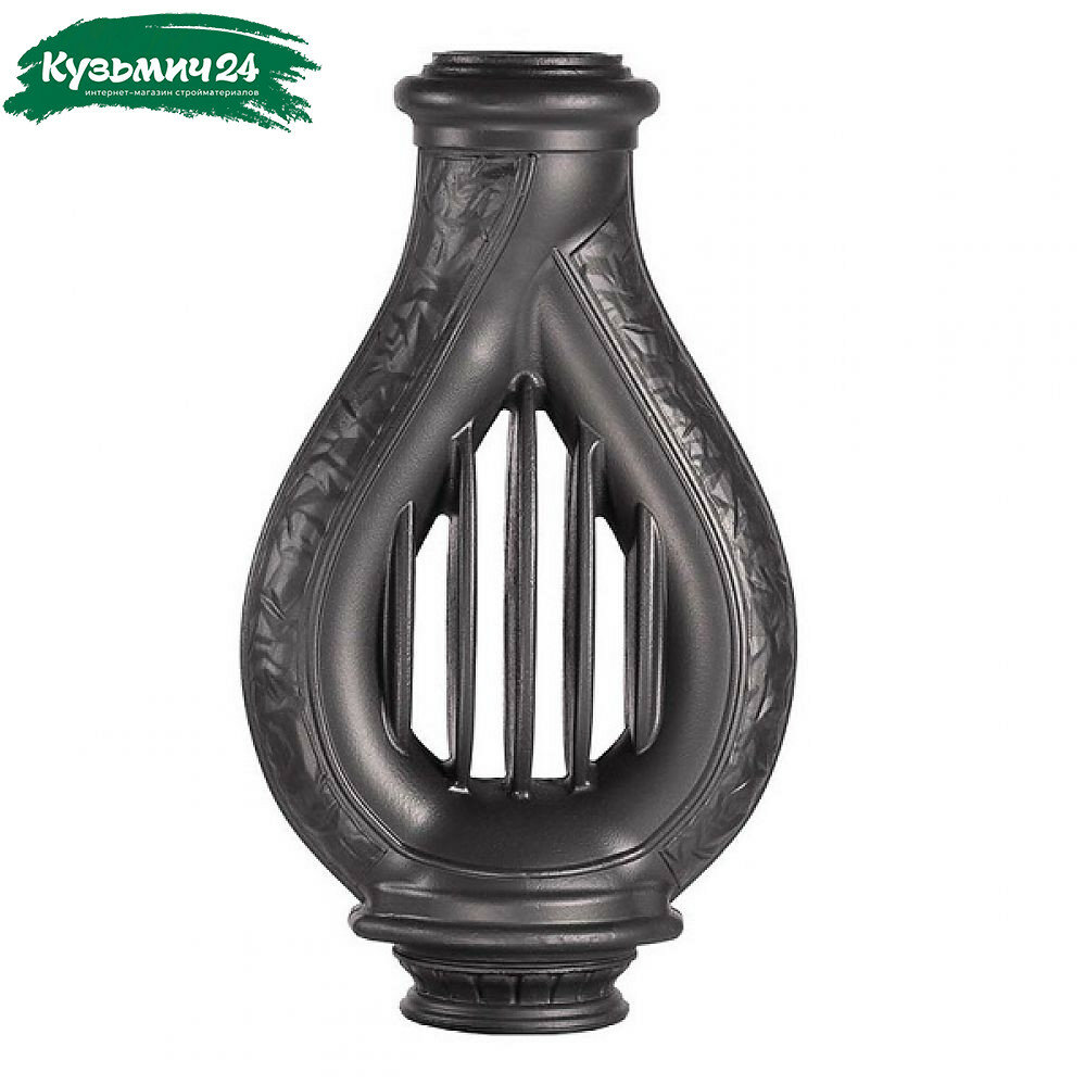 Конвектор Лира черная чугун d130-115 мм 705х405х210 мм, 1 шт.