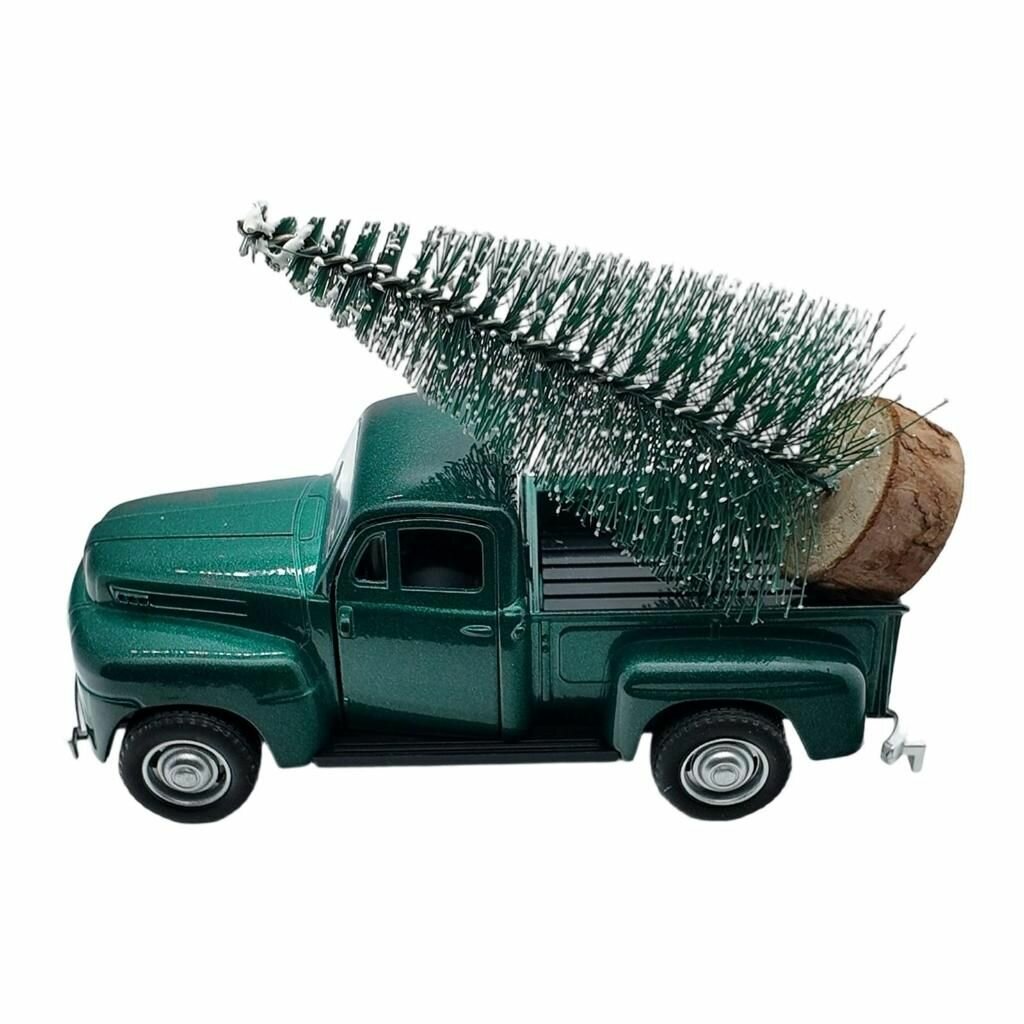 Рождественский грузовик для декора, Ретро-зеленый грузовик - Рождественская елка