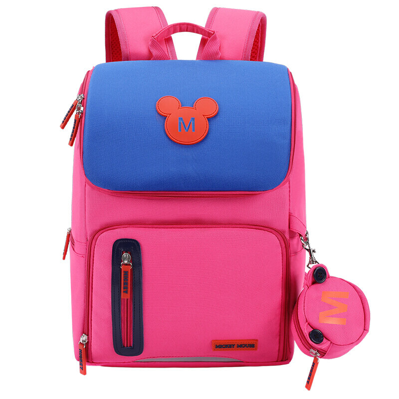 Школьный рюкзак детский Disney Mickey Series, розовый, размер: large, средний размер, цвет: морской,