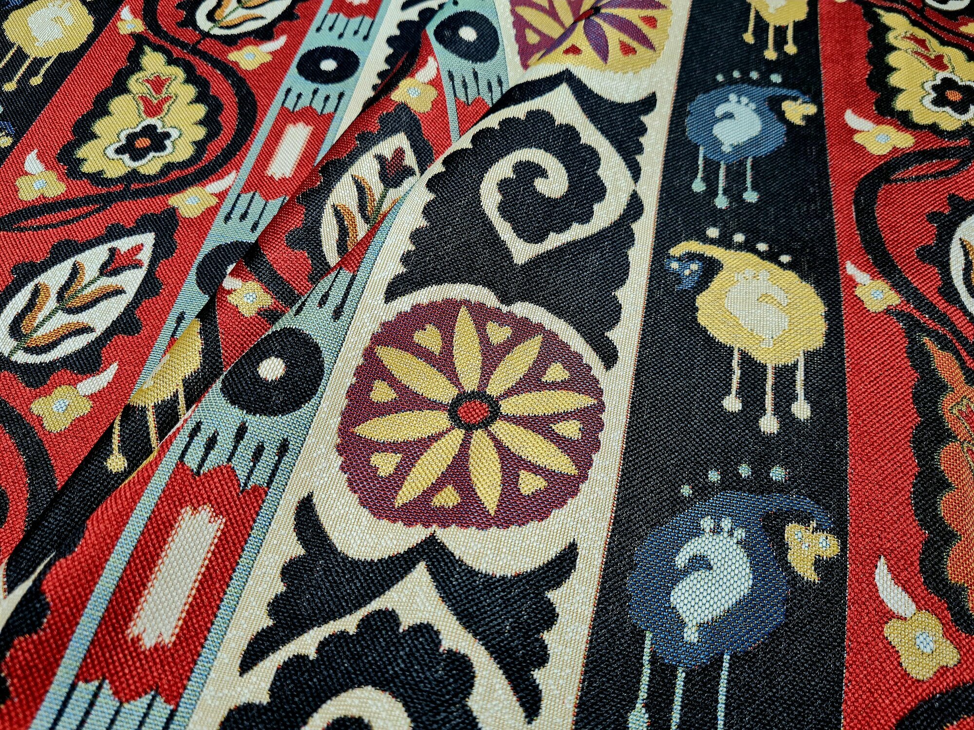 Гобелен "Шелковый путь" для пошива покрывал, декоративных подушек, скатертей, сумок и других изделий, отрез 50 см