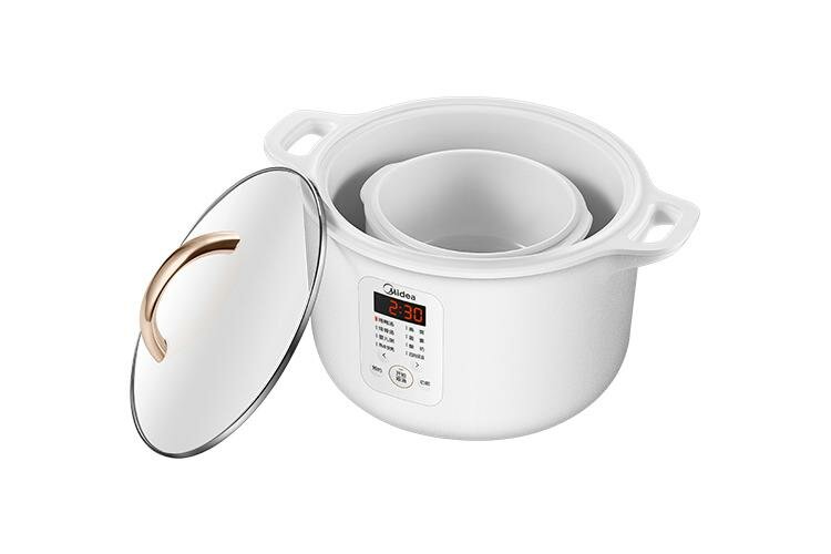 Электрическая кастрюля Midea MD-DZ16E102, белая, умное тушение, 4 уровня подогрева, задержка старта