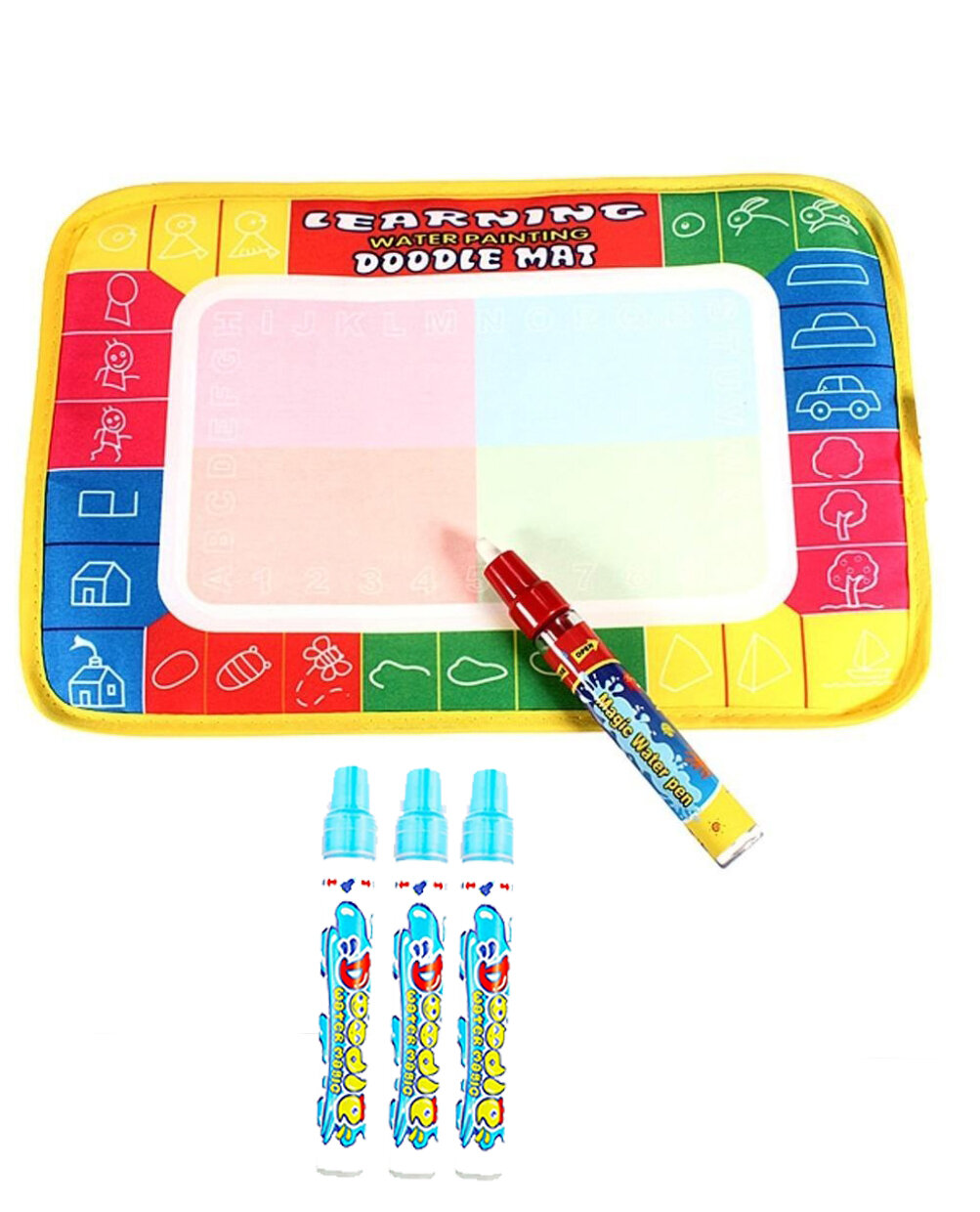 Мини Акваковрик (коврик для рисования водными фломастерами), размер 29х19 см+3 фломастера