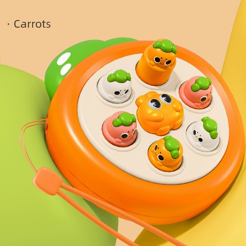 Игрушка-молоток с морковью, оранжевый цвет, компактная детская игрушка