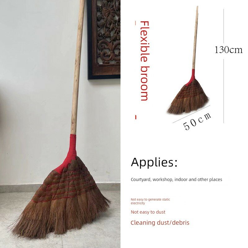 Метла ручной работы, бамбуковая метла, бытовая метла для двора, специальная железная метла для мастерской, уличная