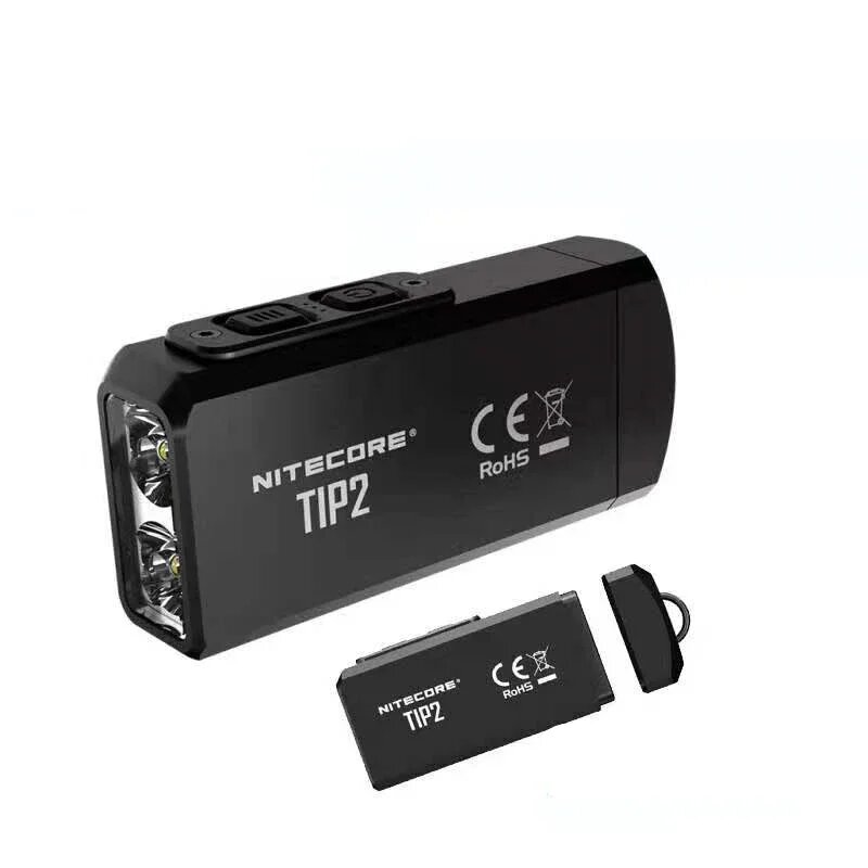 Брелок для ключей NITECORE TIP2, яркость 720 люмен, яркая двухъядерная Магнитная USB перезаряжаемая Встроенная батарея, светодиодная мини-вспышка