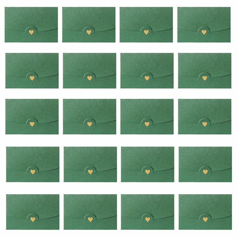 Большой конверт из перламутровой бумаги - темно-зеленый