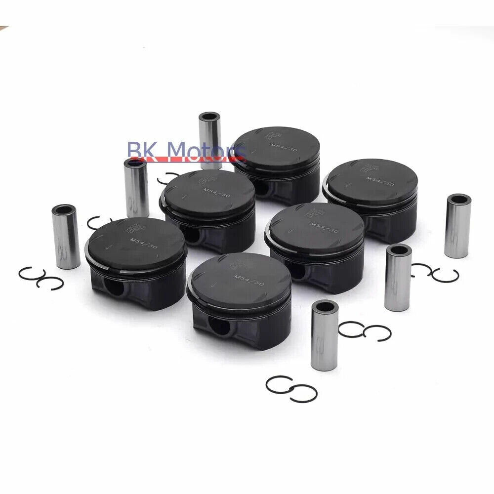 Комплект поршней из 6 шт. + 0,5 подходит для BMW 330i 530i X3 X5 E46 E36 E39 M54 3,0 11257506222