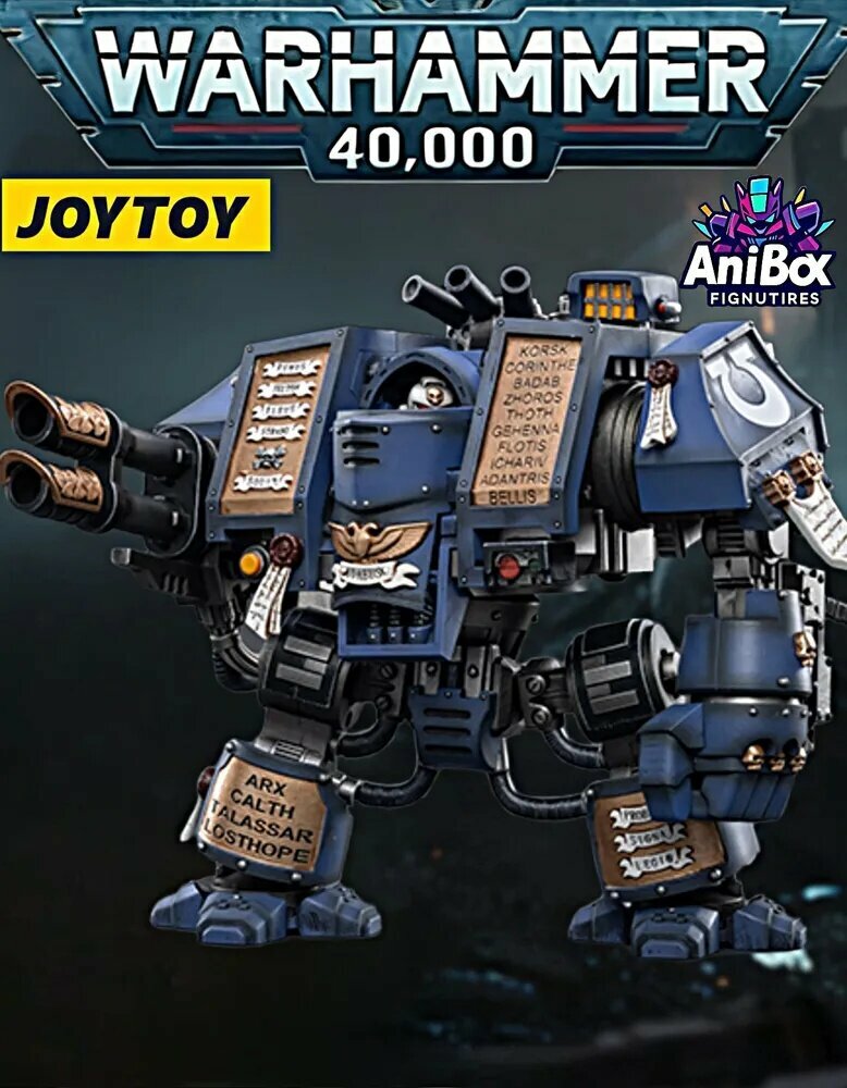 AniBox Warhammer 40000 Space Marines Ultramarines Venerable Dreadnought JOYTOY 1/18 подвижная фигурка сменные аксессуары высокая детализация