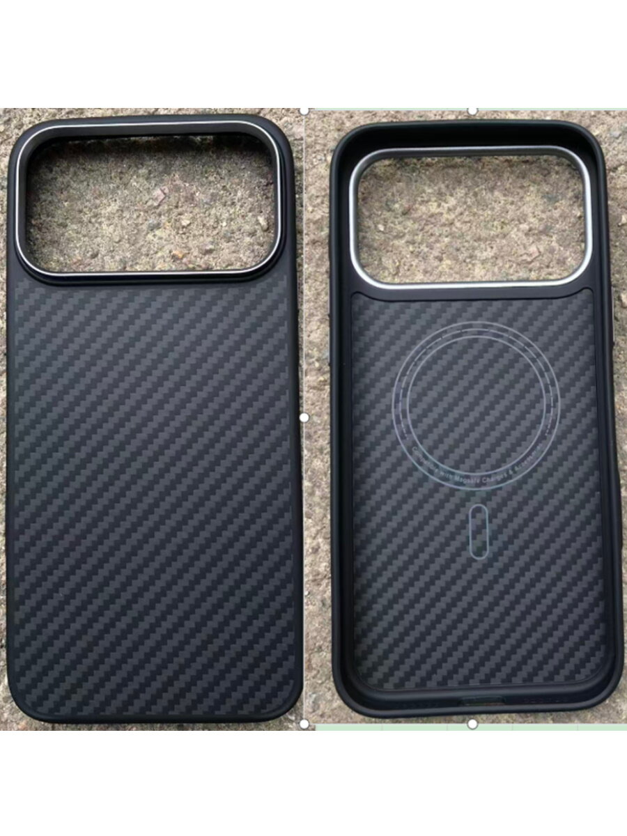 Карбоновый чехол Carbon Shield для iPhone 17 Pro Max с Magsafe Buttons 1500D
