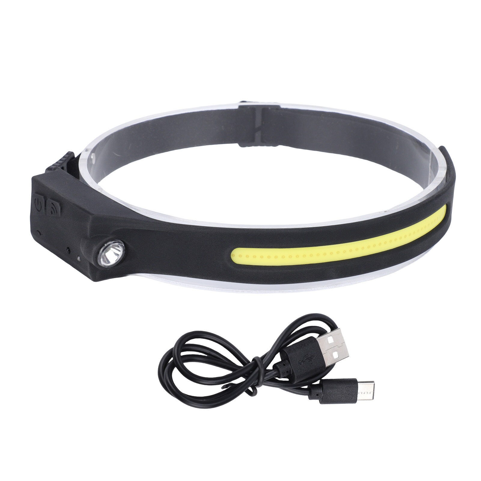 Светодиодный налобный фонарь с USB-зарядкой, датчиком движения, COB-светодиодный, для езды на велосипеде на открытом воздухе и ночного бега.