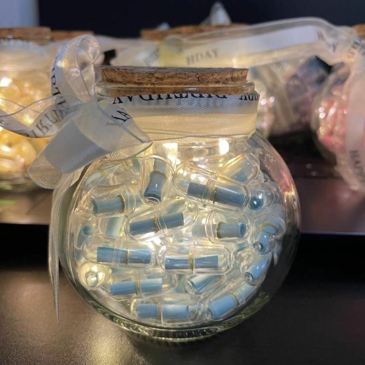 Капсула с любовным письмом, Бутылка с пожеланиями, Светящаяся капсула ручной работы, прозрачная бутылка с Счастливой звездой, подарок парню и девушке на день рождения