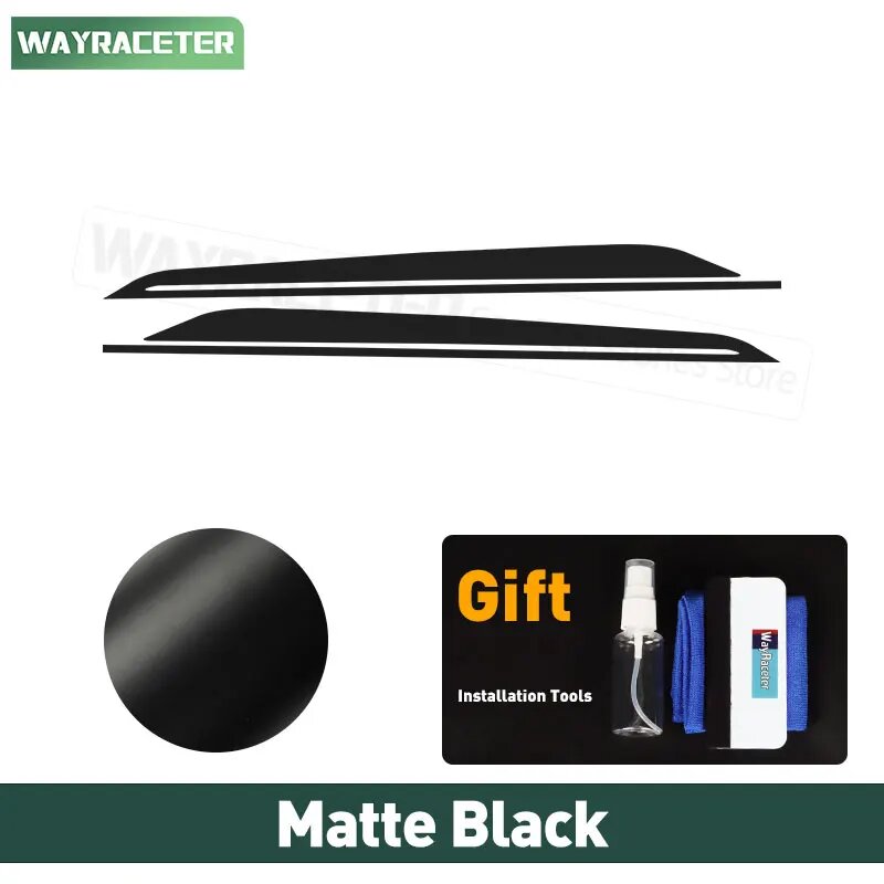 2 шт. M Performance наклейка из углеродного волокна, виниловая наклейка на боковую Matte black