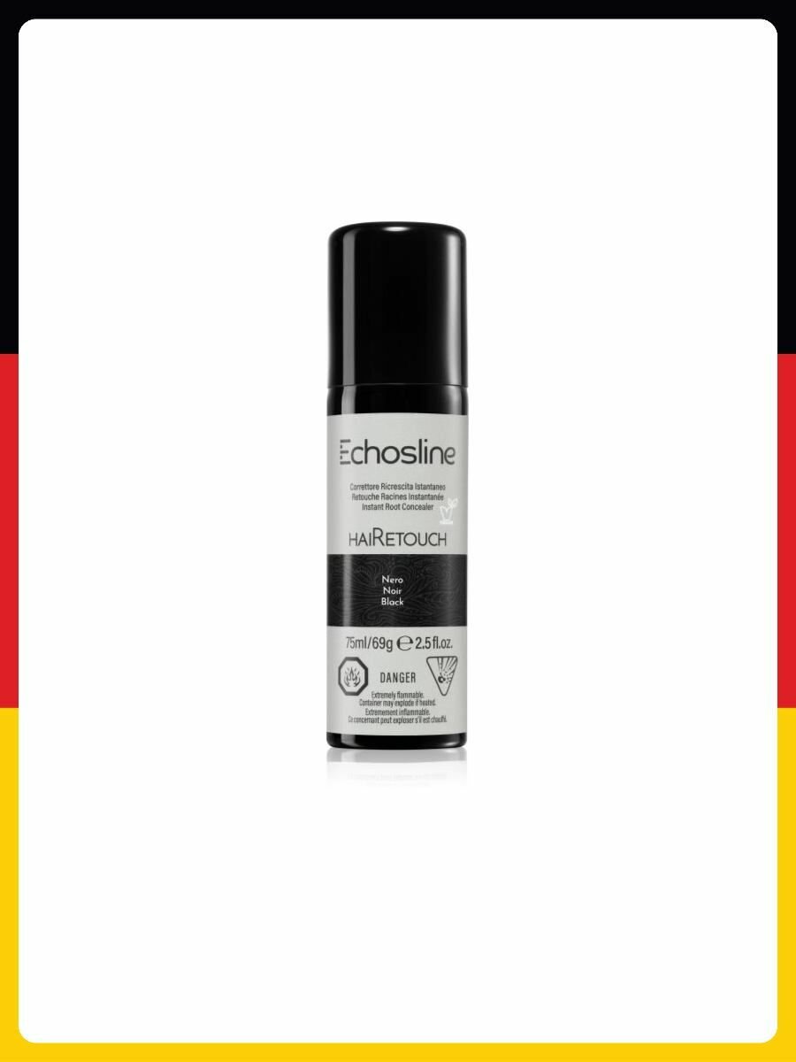 Средство тонирующее Echosline Hairetouch Hairtouch Spray to instantly conceal color differences caused by regrowing hair Black, 75 мл