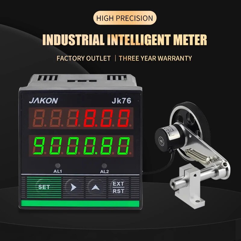 JAKON 6-значный счетчик. Счетчик калибра проволоки, таблица измерения длины кабеля.