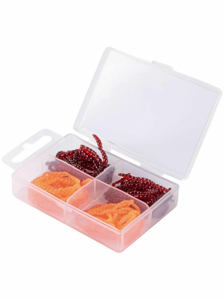 Насадки искусственные съедобные LJ Pro Series EXTRA BLOOD WORM L/XL мотыль 160/240 шт