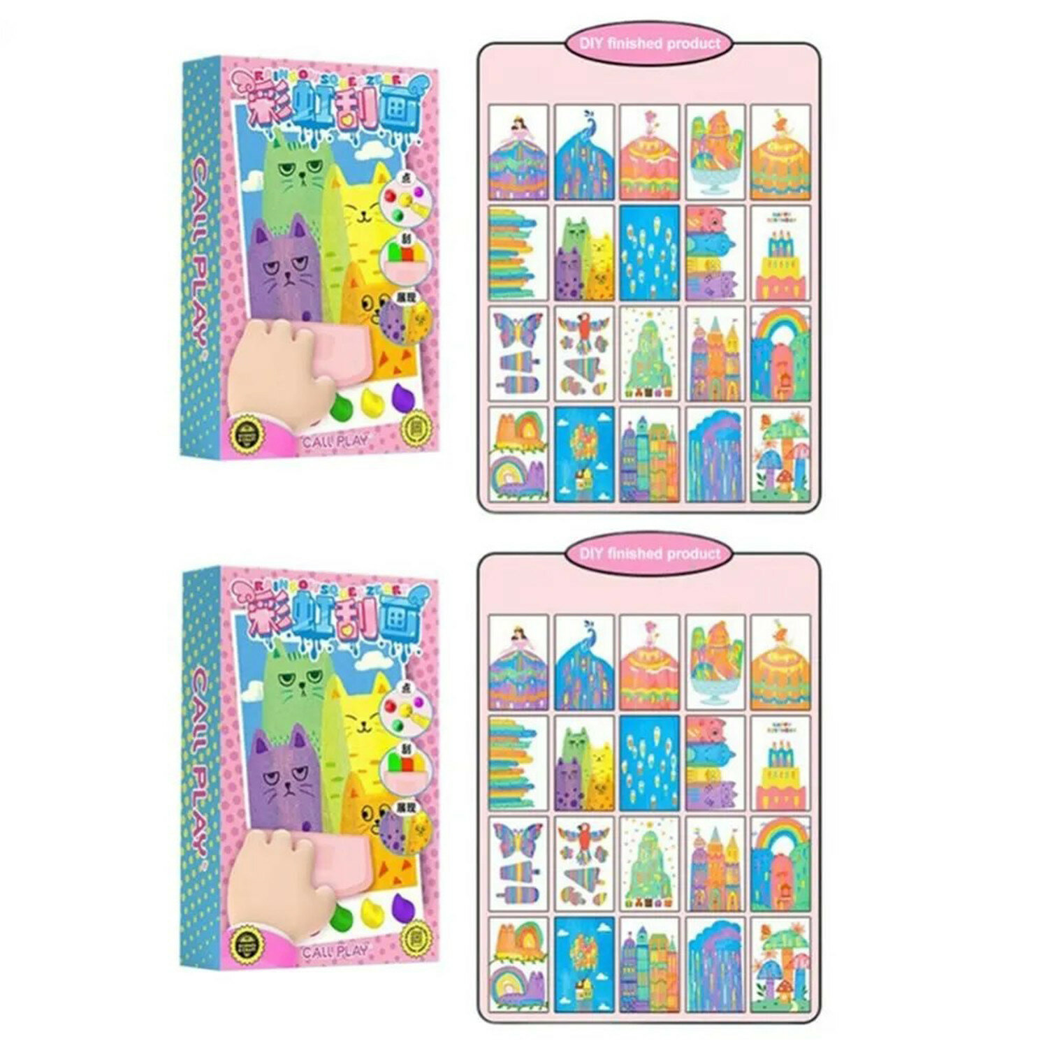 Набор для рисования скребком Rainbow для детей с DIY, закладка для книг с радужными точками, ручная работа, 20 листов бумаги, 1 стикер, 7 типов пигментов, 6 акварельных маркера, резиновый скребок, рекомендуемый возраст 3-6 лет, размер