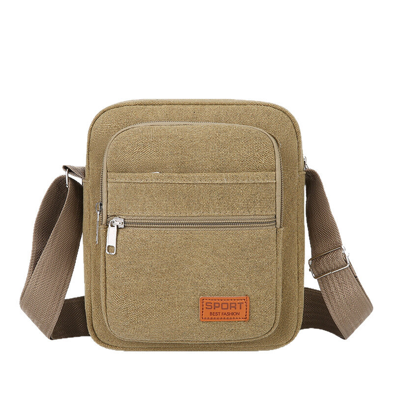 Sac messager en toile pour homme, sacoche légère à bandoulière с plusieurs poches, sac decontracté для ежедневных перемещений, sac de voyage для работы или вылазок на выходные.
