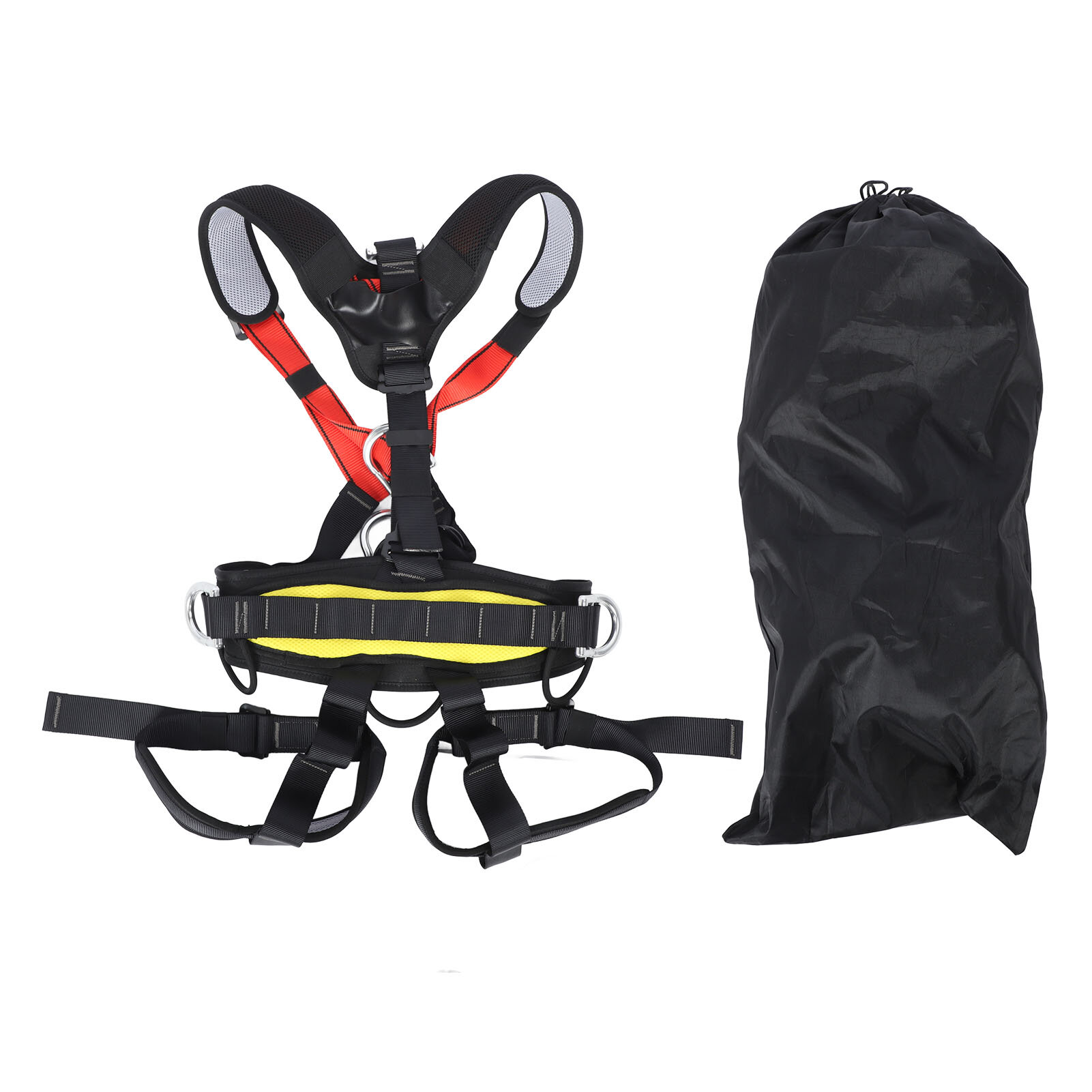 Регулируемая страховочная привязь для защиты от падения с высоты, съемный пояс для высотных работ и скалолазания