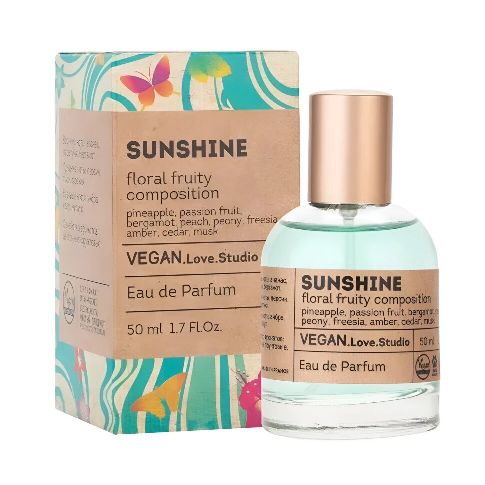 Парфюмерная Вода Vegan Love Studio "Sunshine", женская, спрей, 50мл