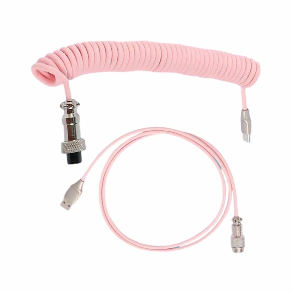 Спиральный кабель USB C для игровых клавиатур, проводной механический