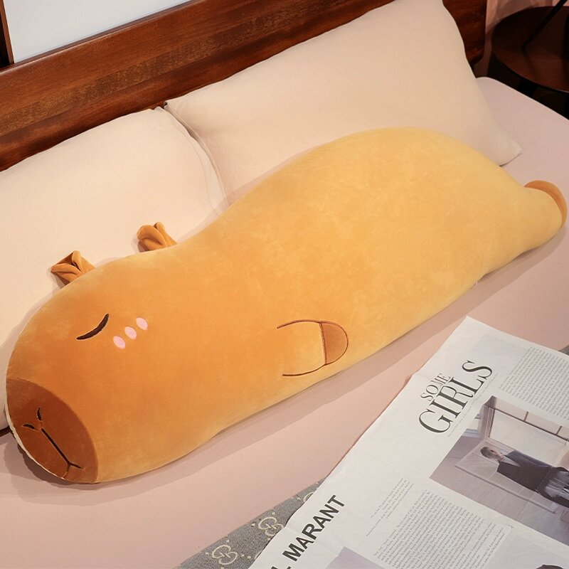 Подушка Капибала Bala для кровати, длинная подушка для сна, плюшевая игрушка Капибара, тряпичная кукла для девочек,