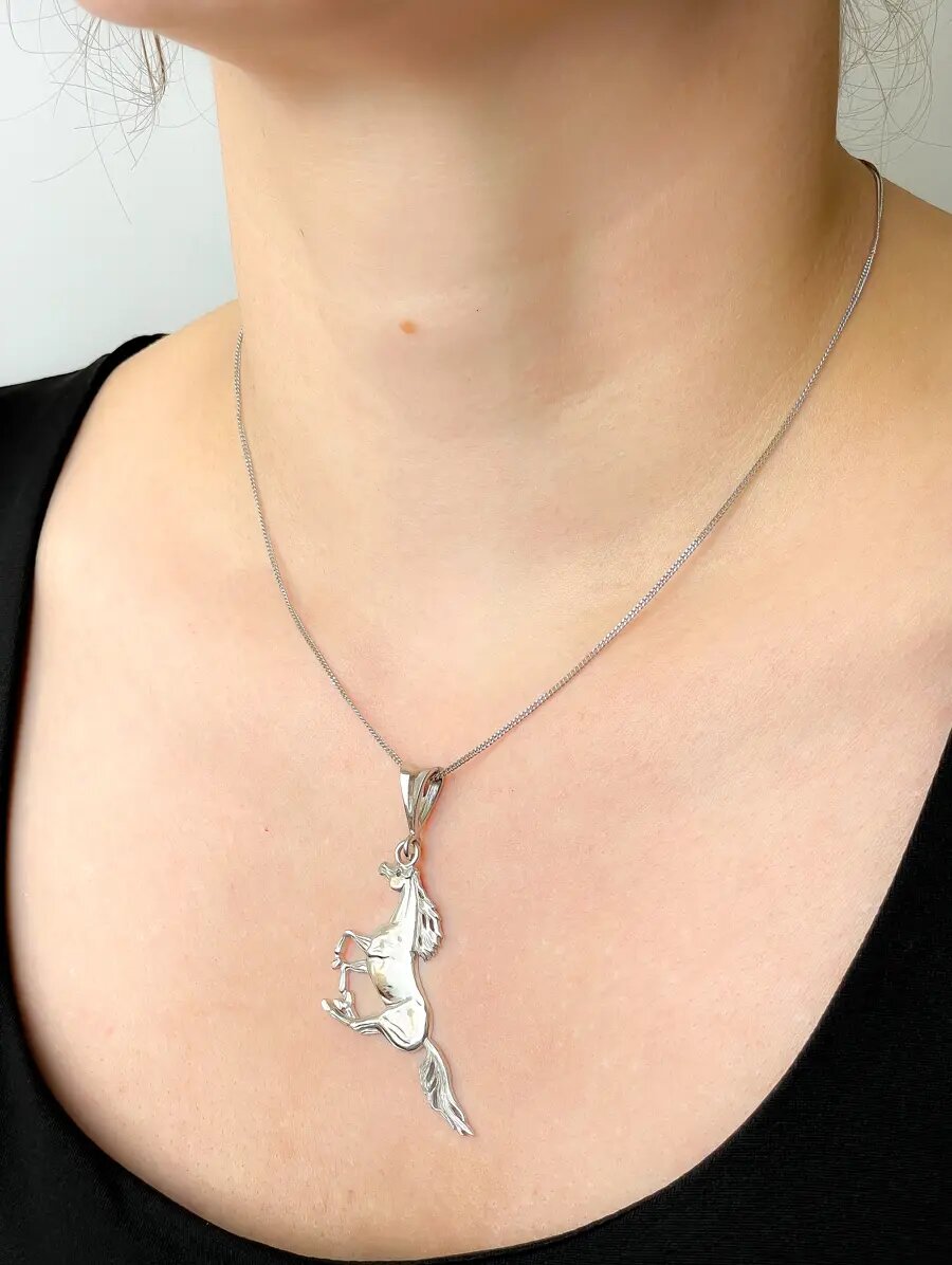 Подвеска, серебро, 925 проба, бриллиант