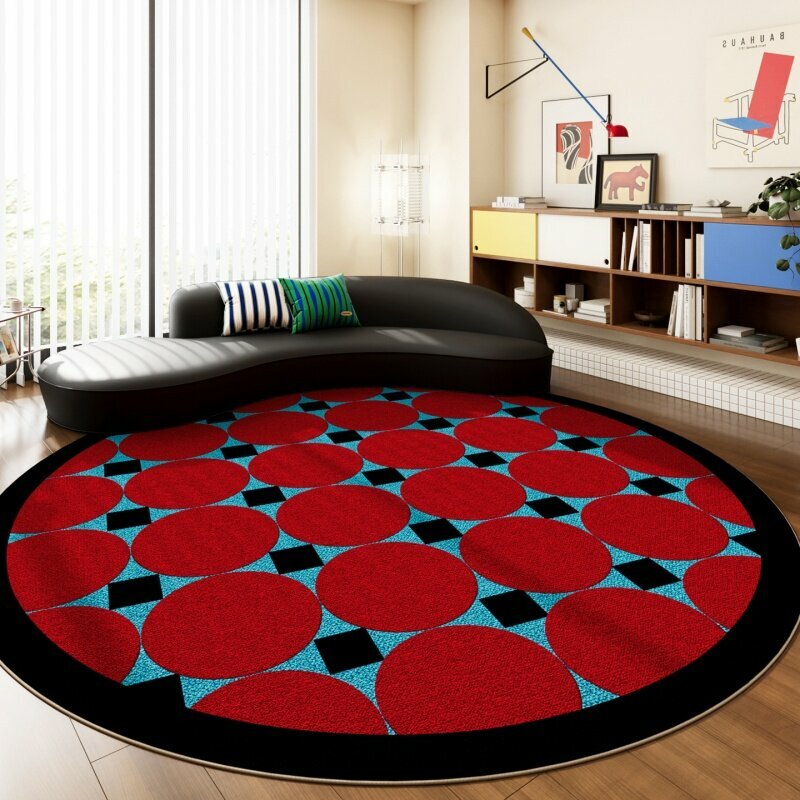 FILIGRANA Высококачественный круглый напольный коврик для дома, звукоизолирующий и противоскользящий, диаметром 40 см.