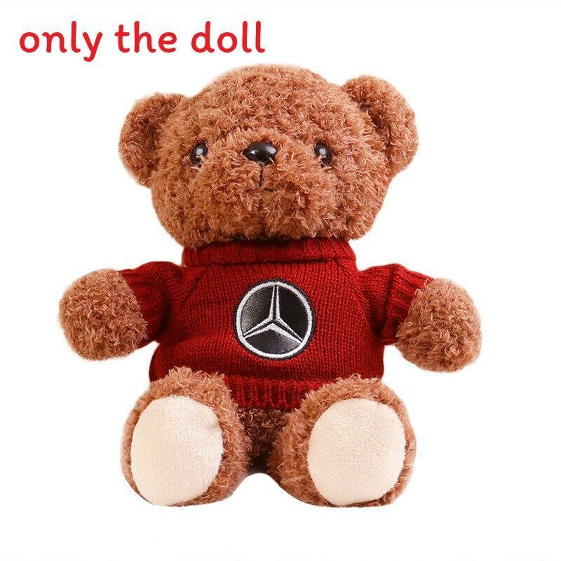 Вязаный свитер для детей audi bmw с мишкой плюшевым пластиной лицензии игрушкой милым и для любителей машин вязанный медведь бенц