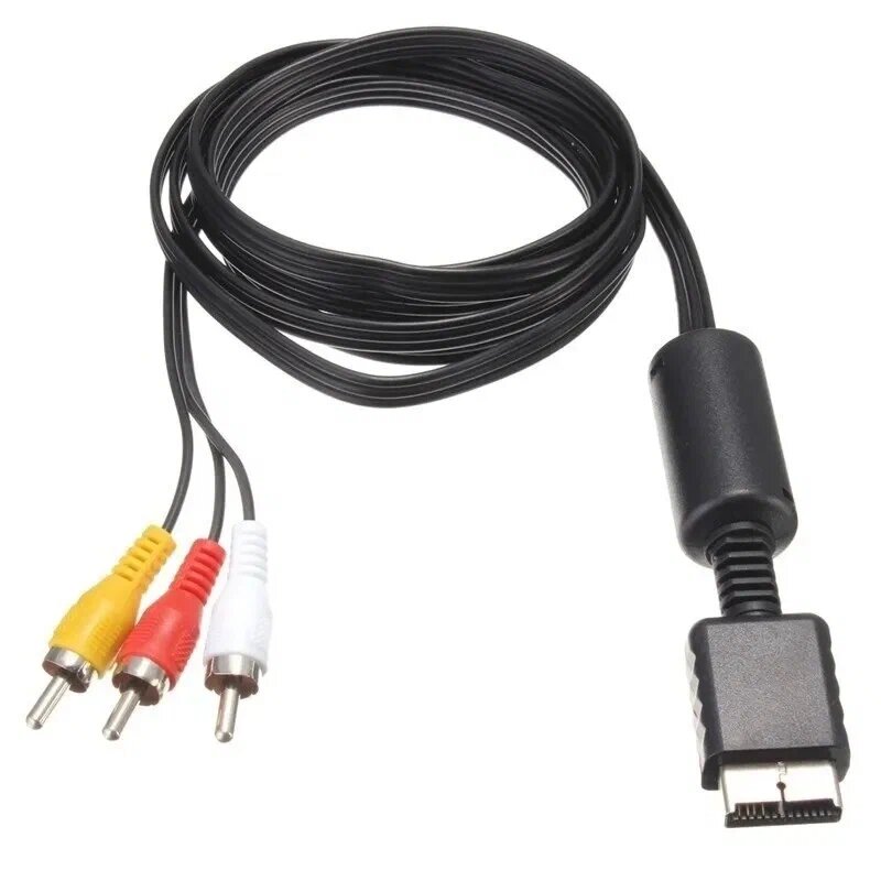 Кабель для Playstation 2/PS3 к телевизору, аудио-видео шнур AV TV - RCA, 1.7 м (AV - 3 RCA)