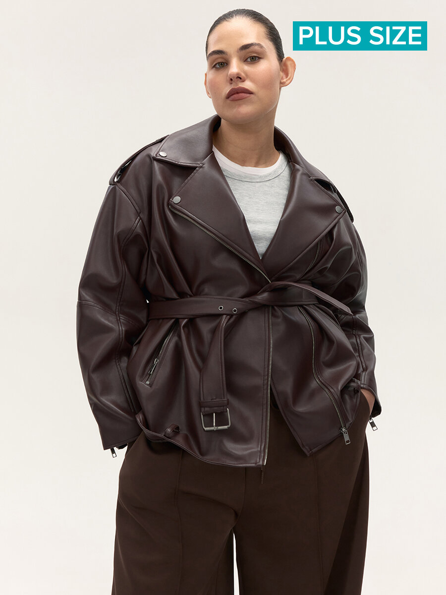 Куртка кожаная Plus Size