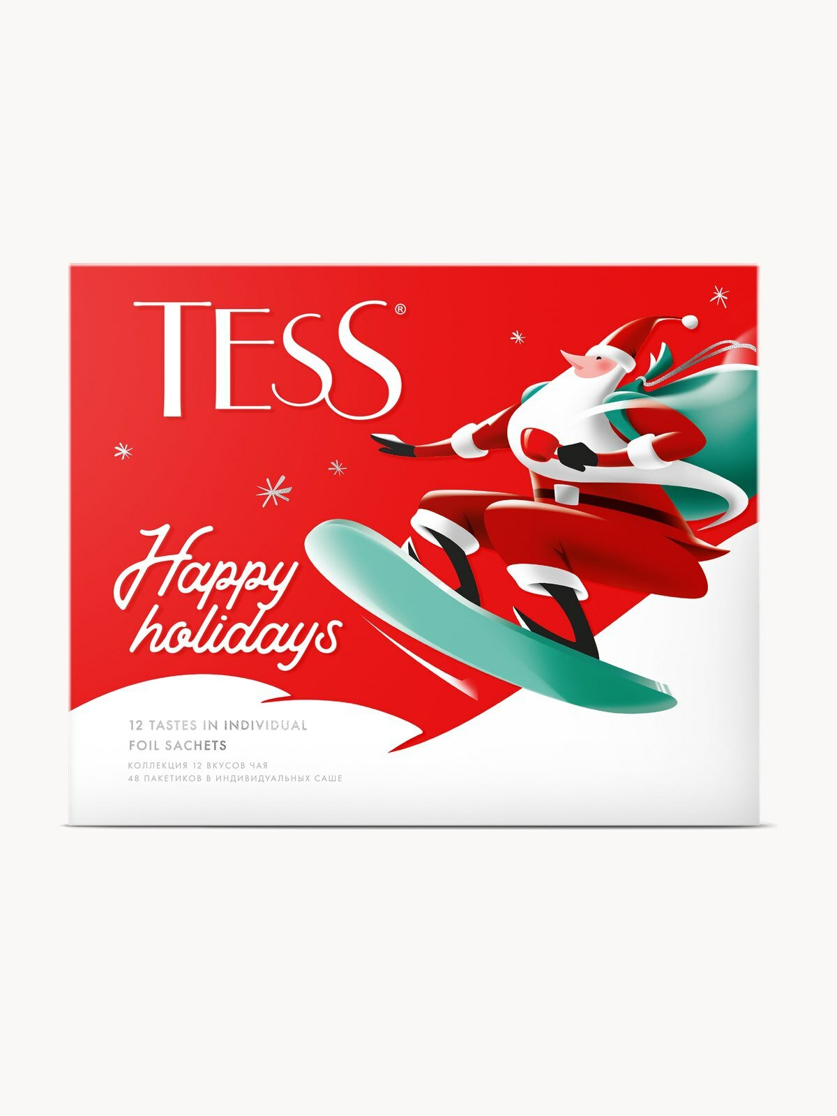 Ассорти чая Tess Happy Holidays, 12 вкусов, 48 шт.