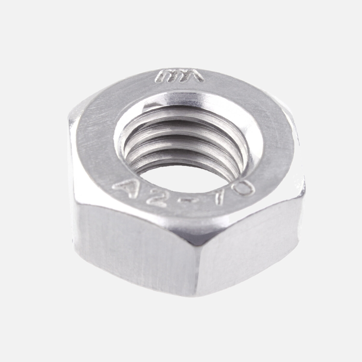 Гайка шестигранная M2 нержавеющая А2 DIN 934 "МастерБолтиков" ( 10 шт )