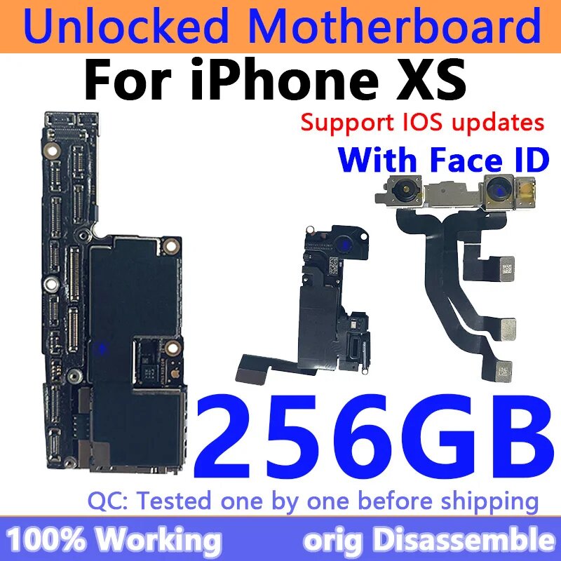 Рабочая Материнская Плата Для iPhone XR X XS Max С Разблокированной Логической Платой, Замена Face ID, Чистая Микросхема