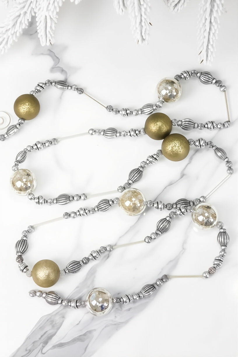 Бусы на ёлку монтезе, стекло, 160 см, Winter Deco 4060374