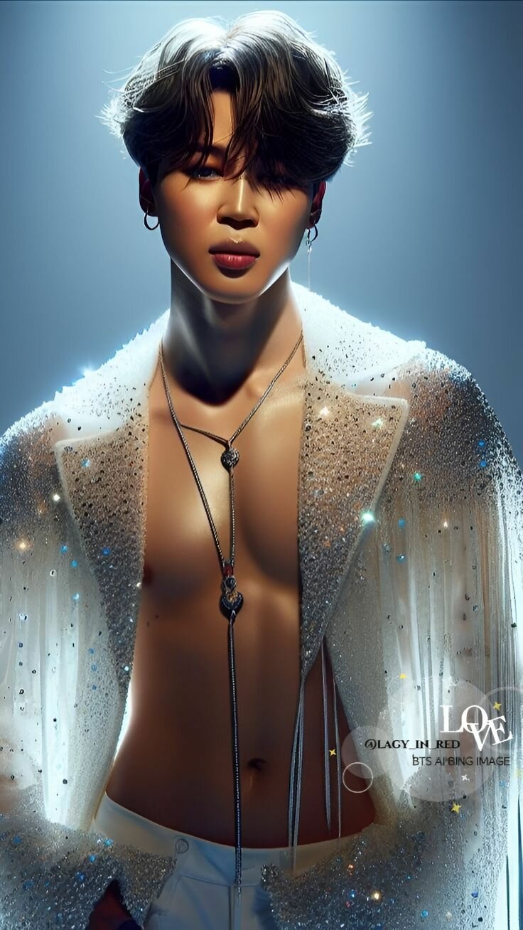 Алмазная Картина "Чимин БТС" 5D Круглый Бриллиант 30х40 См.