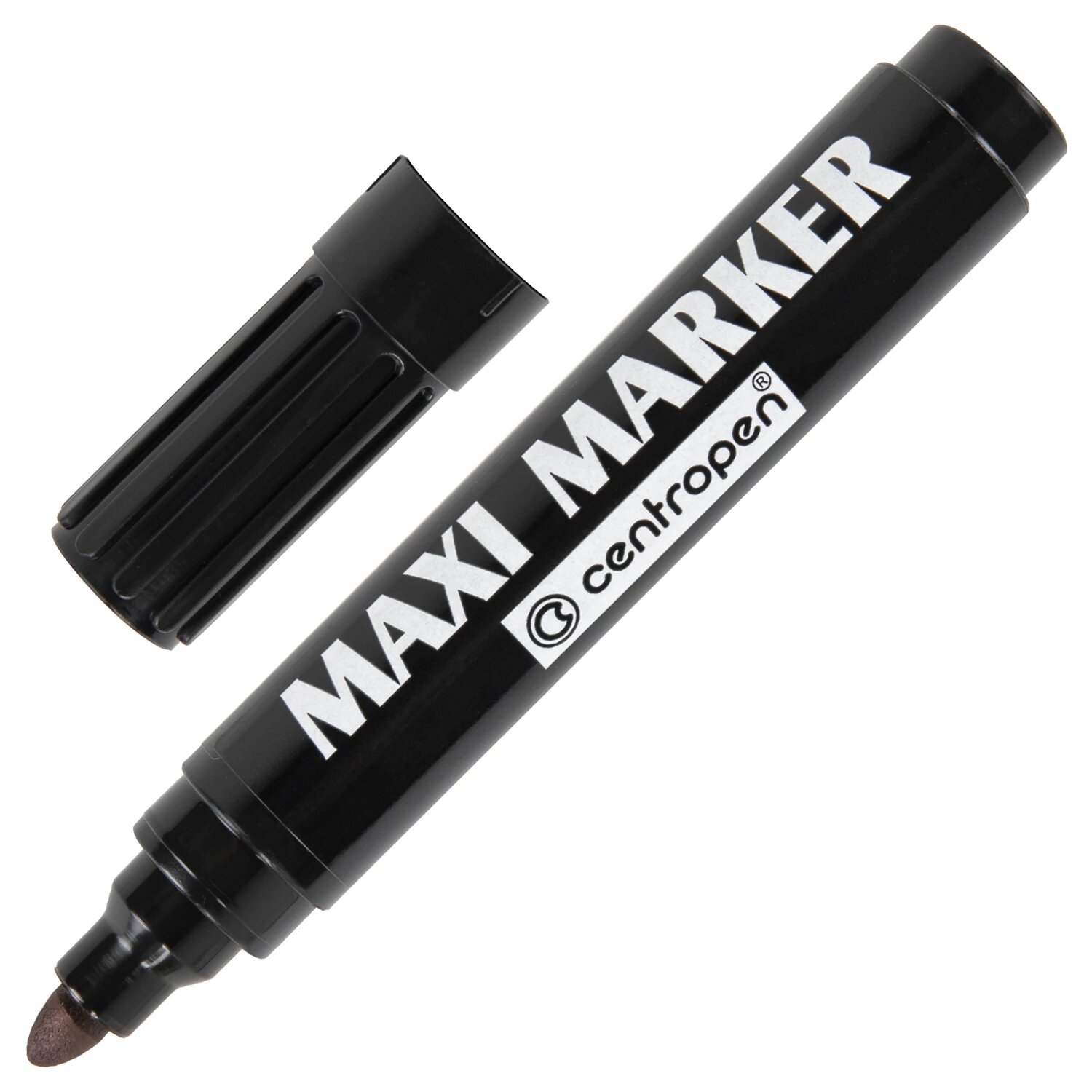 Маркер перманентный универсальный черный CENTROPEN "Maxi Marker", 2-4 мм, 8936, 2шт.