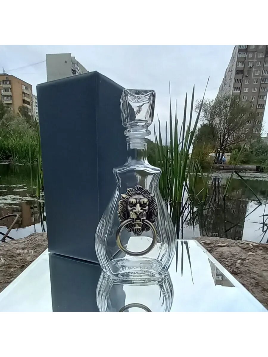 Графин скрипка большой Лев 500мл в подарочной коробке